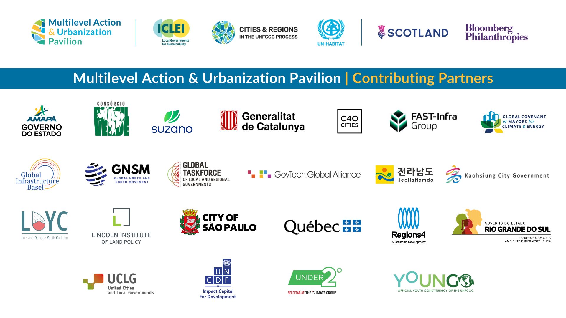 Multilevel Action & Urbanization Pavilion at COP28 – Home to the Local ...