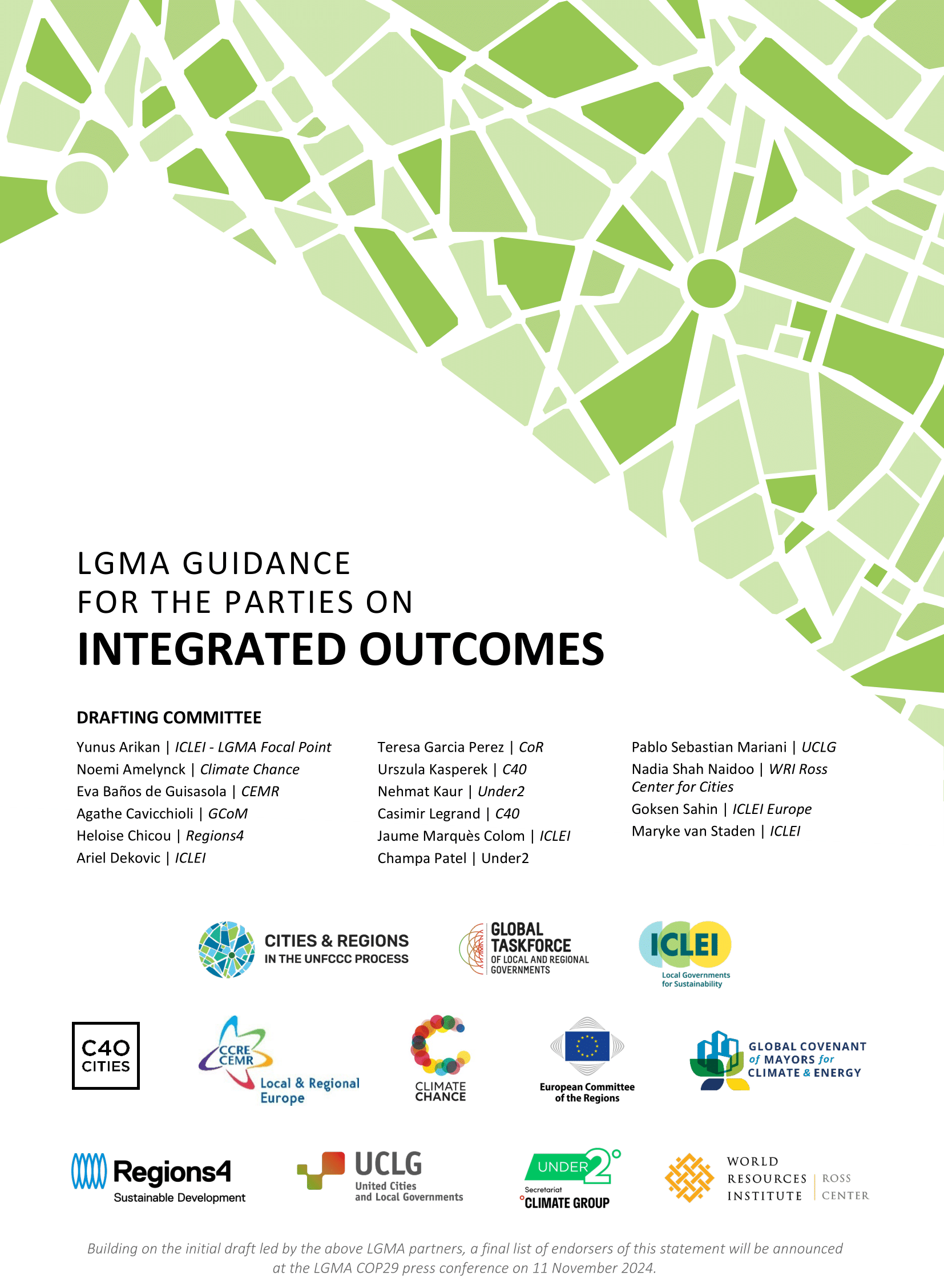 COP29 Joint LGMA Position – Home to the Local Governments and Municipal ...